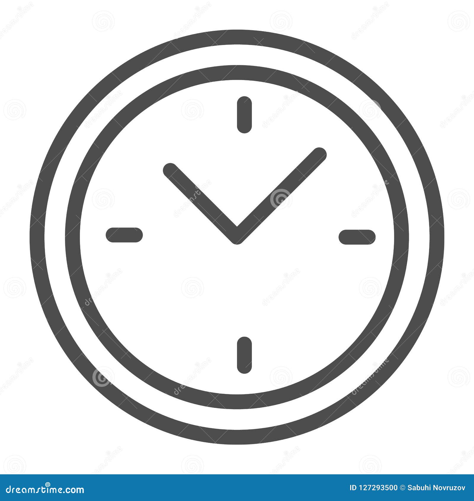 Clock Line Icon. Time Vector Illustration Isolated on White. Dial ...