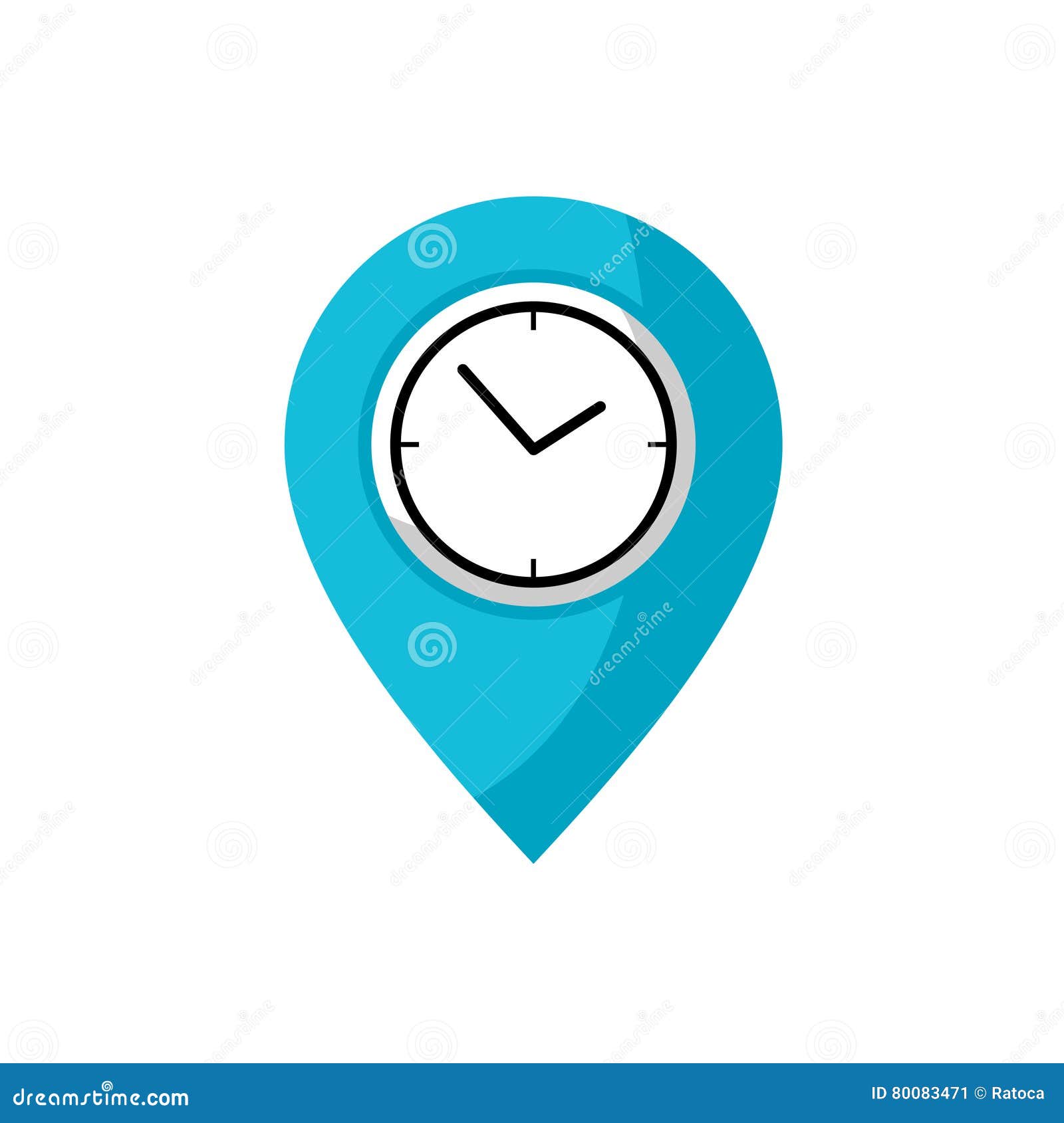 Clock Location Point Design Stock Vector - Illustration of time ...