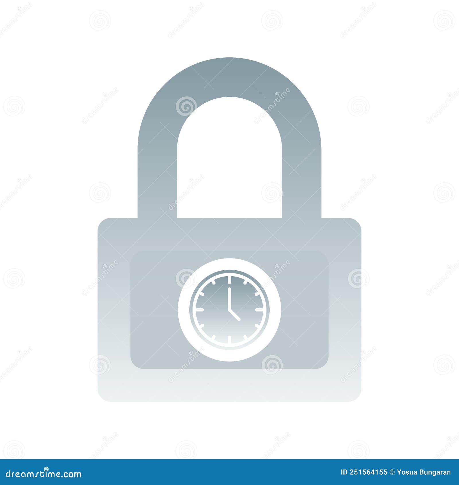 Clock Lock Logo Gradient Design Template Icon Element Stock Vector ...