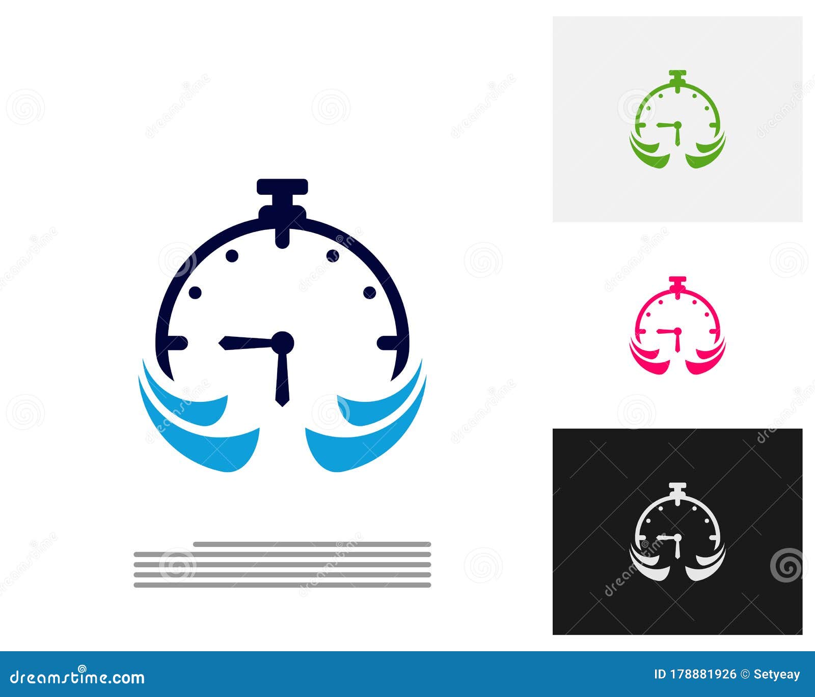 Clock Logo Design Concept Vector. Time Management Logo Template ...