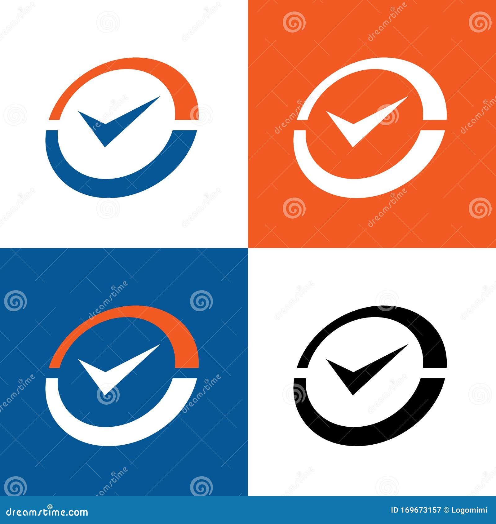 Clock Logo Design Template Elements, Time Symbol - Vector Stock Vector ...