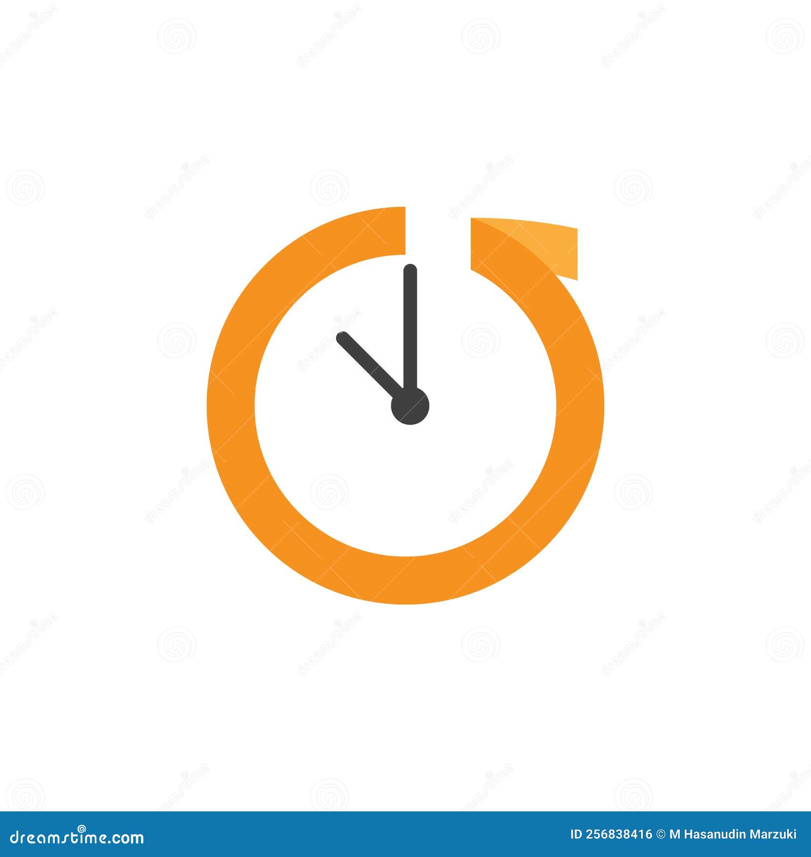 Clock logo icon stock illustration. Illustration of arrow - 256838416
