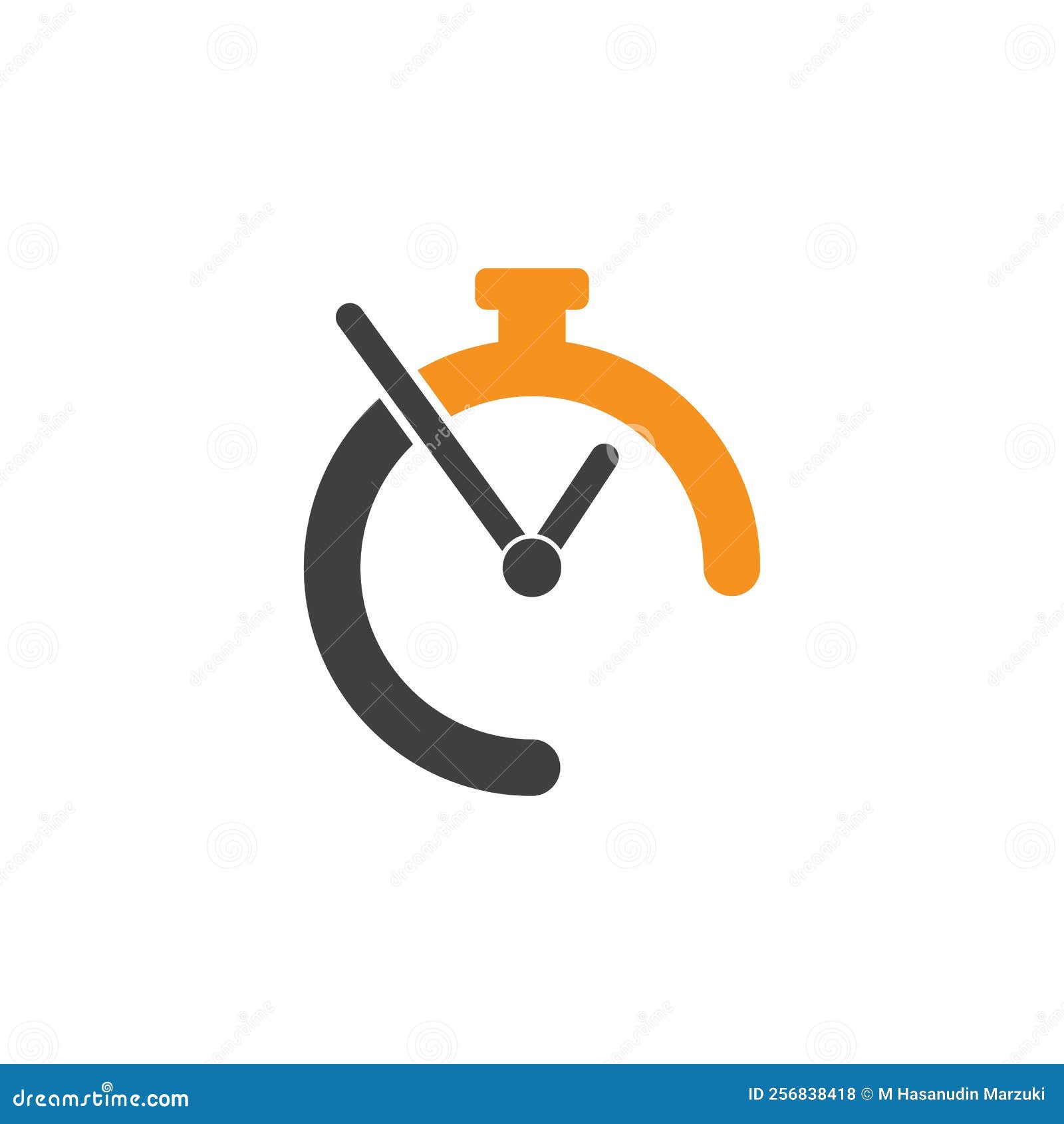 Clock logo icon stock illustration. Illustration of idea - 256838418