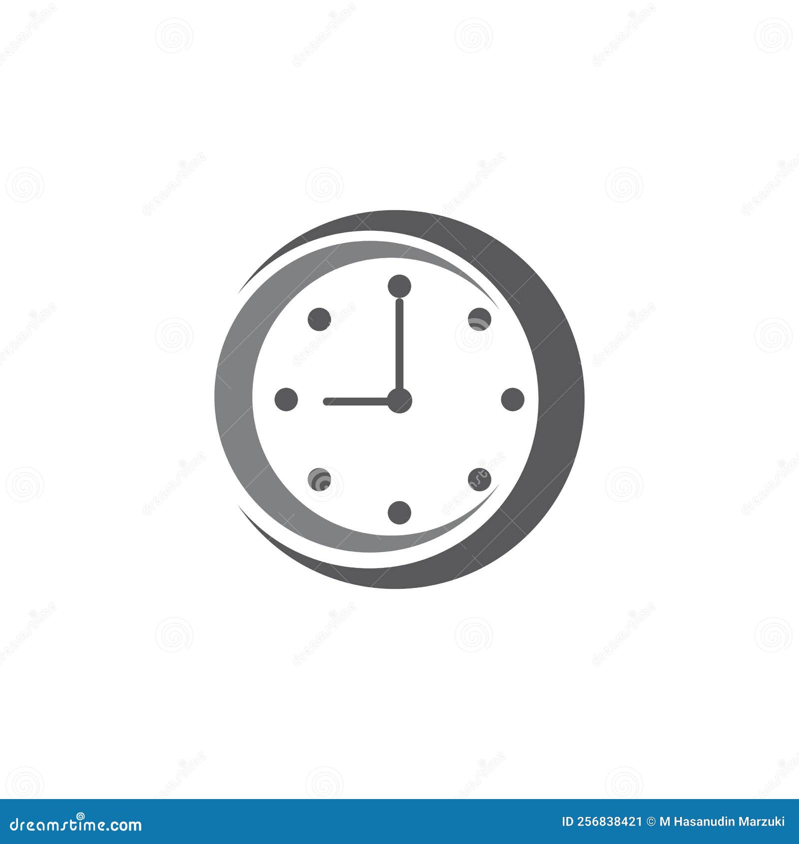 Clock logo icon stock illustration. Illustration of banner - 256838421