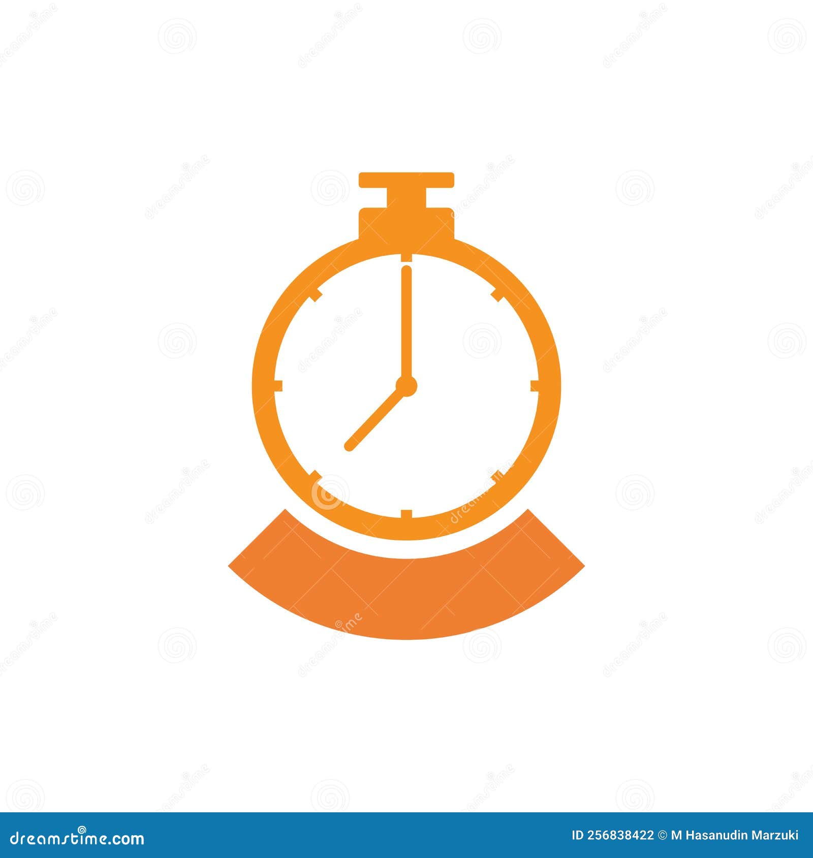 Clock logo icon stock illustration. Illustration of flat - 256838422