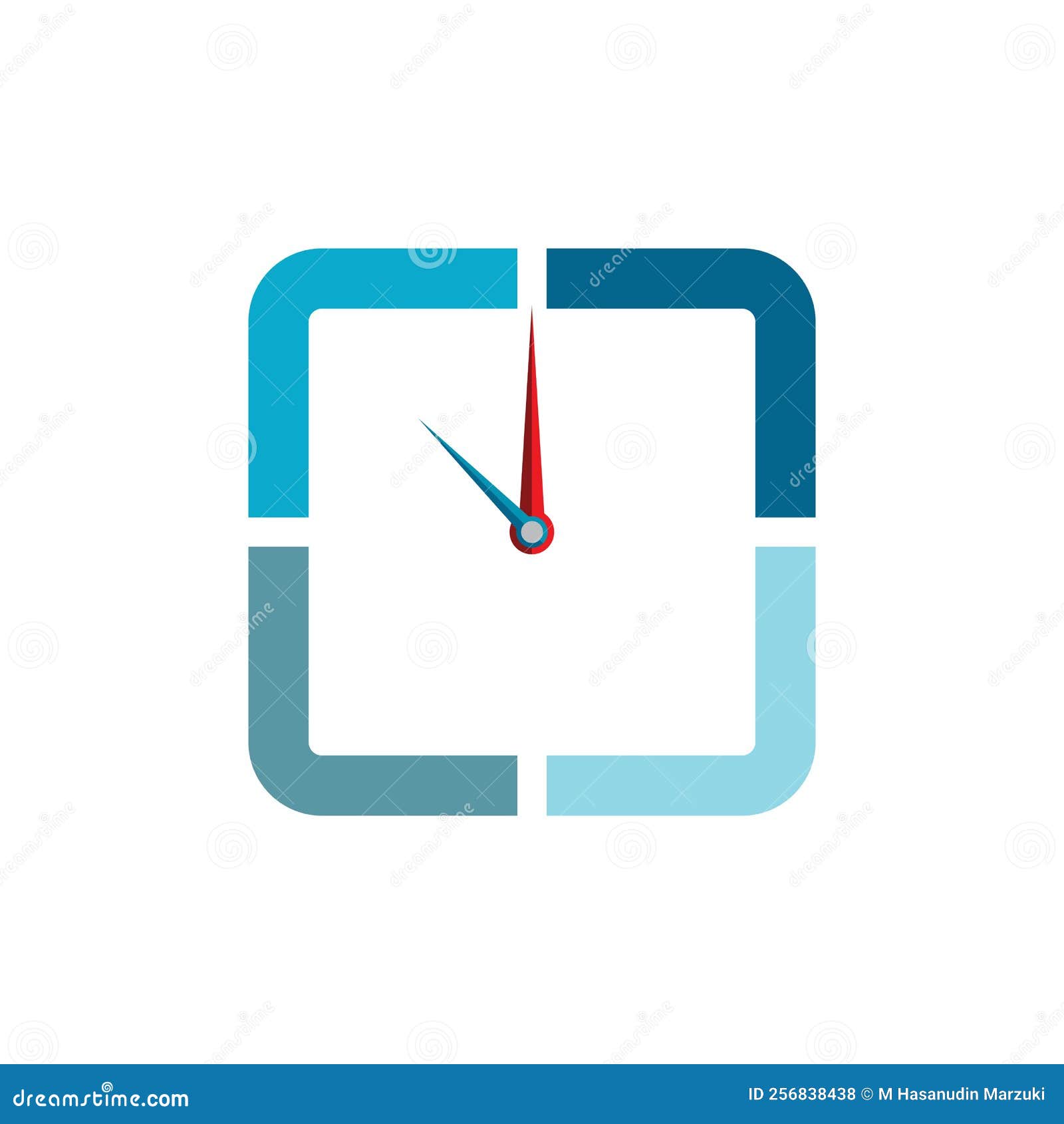 Clock logo icon stock illustration. Illustration of graphic - 256838438