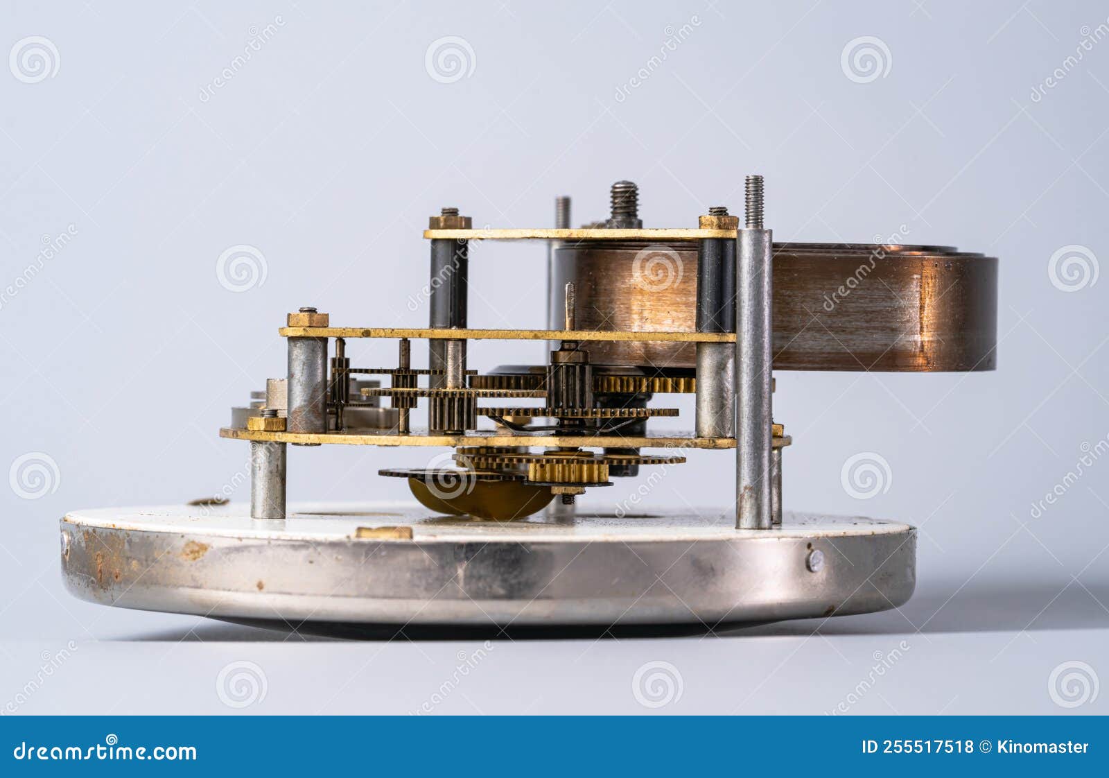 Inside Of The Old, Disassembled, Covered With Dust Computer. Small ...