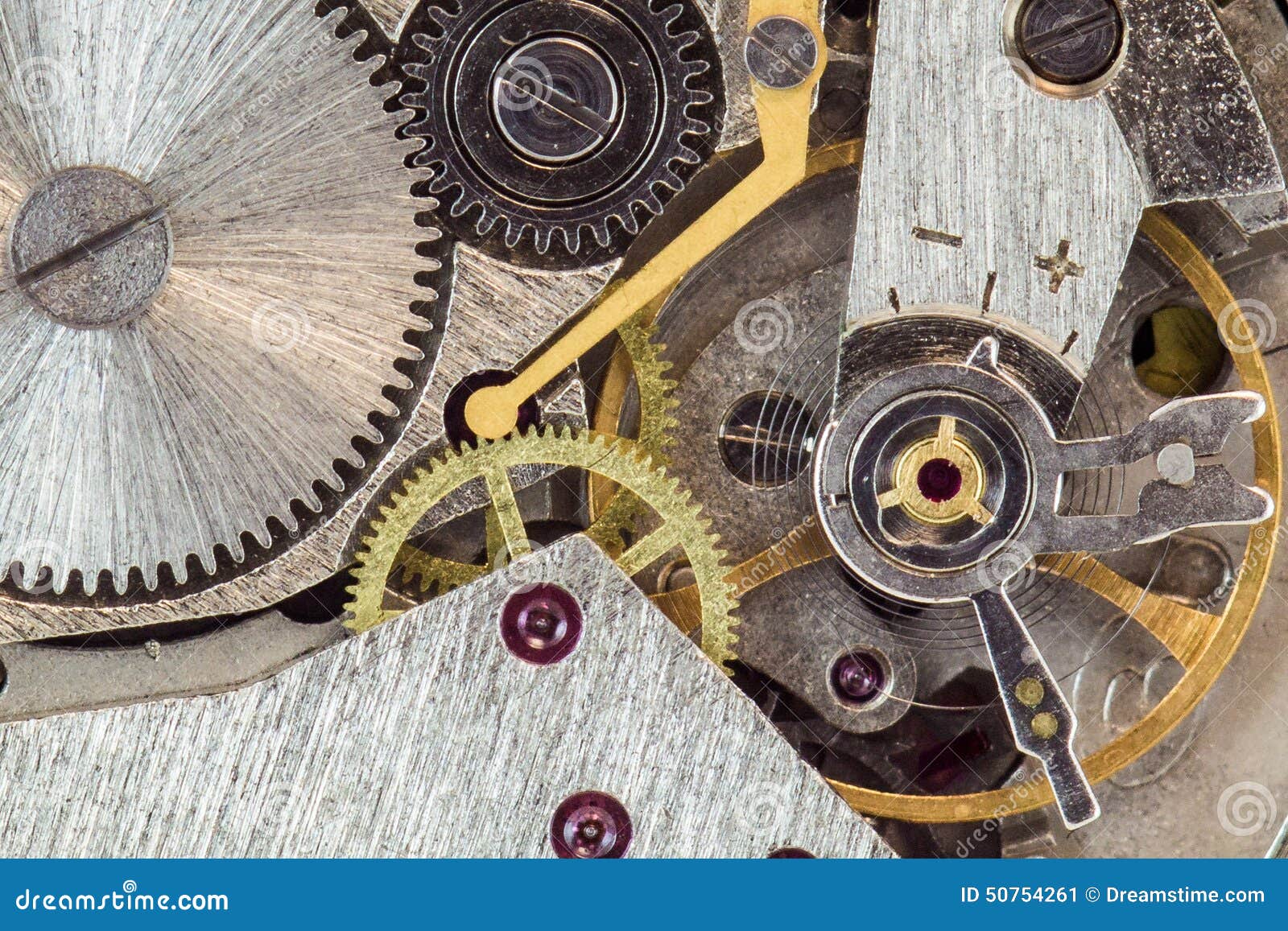 Clock machanism stock image. Image of drive, catch, polish - 50754261