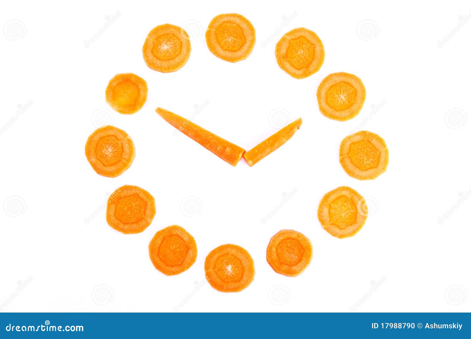 Clock Made of Carrots stock photo. Image of sliced, clock - 17988790