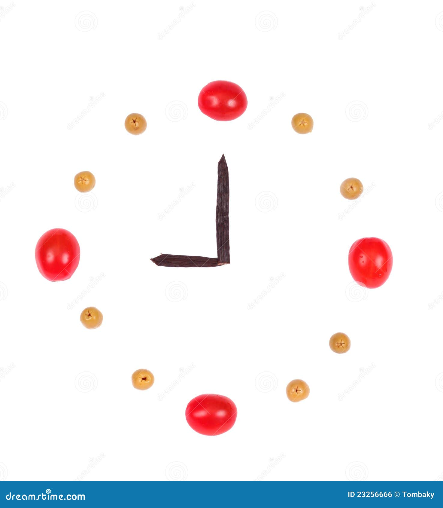 Clock made of foods stock photo. Image of diet, clock - 23256666