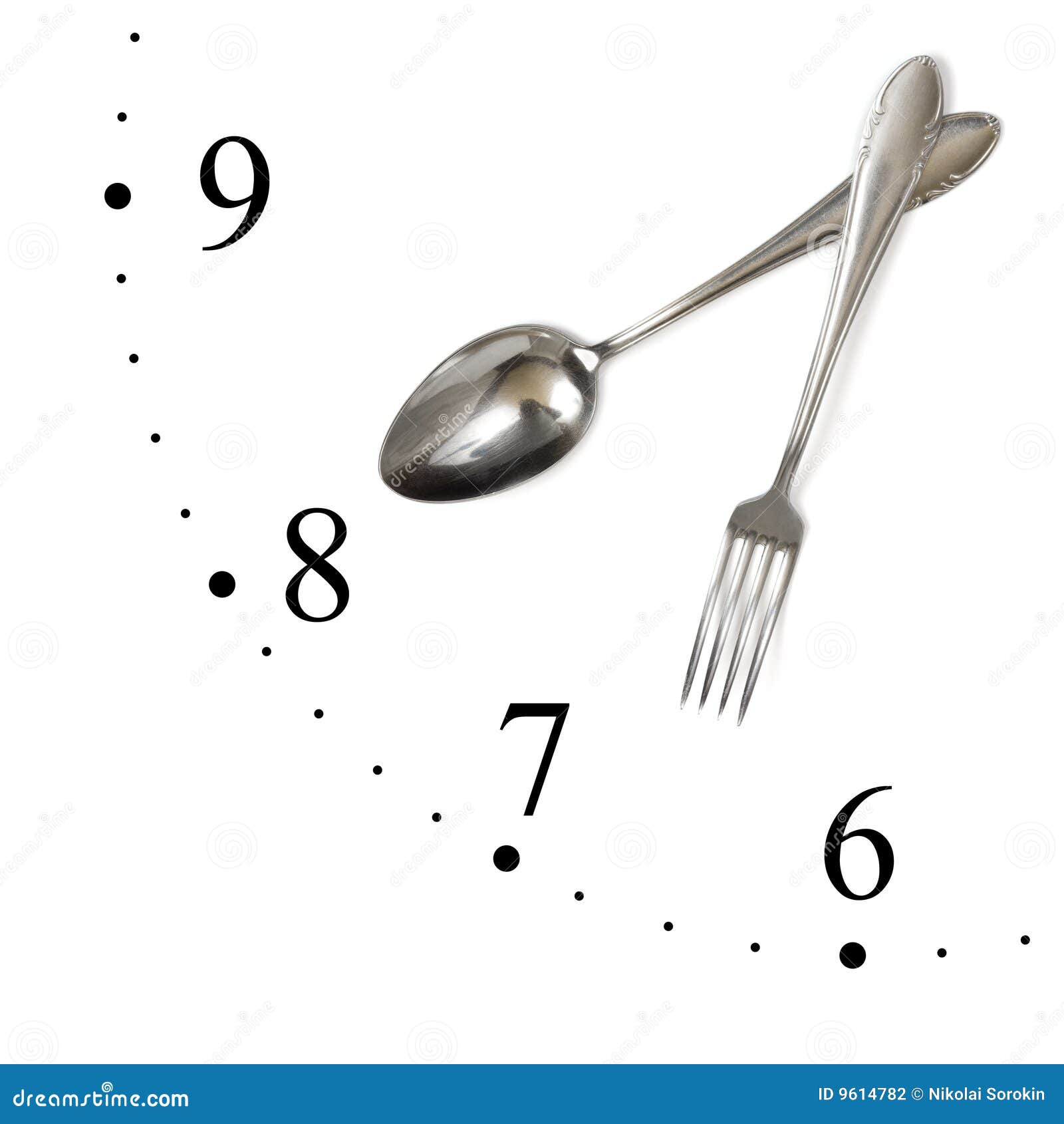 Clock Made of Spoon and Fork Stock Photo - Image of abstract, knife ...