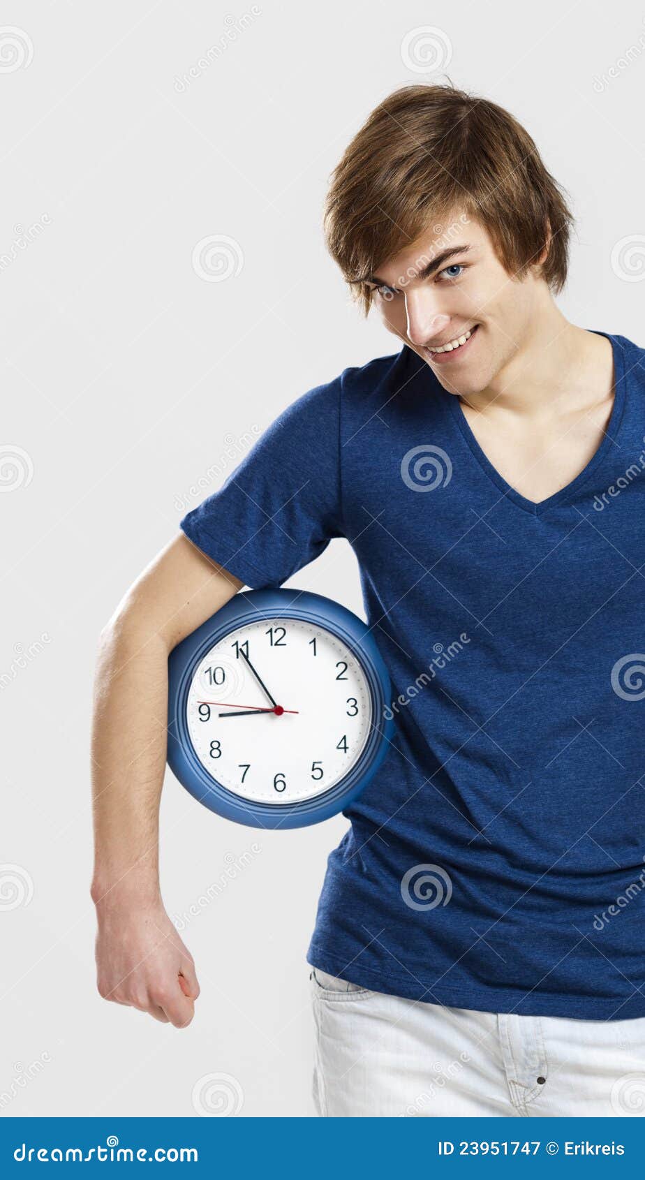 Clock man stock image. Image of happy, schedule, concept - 23951747