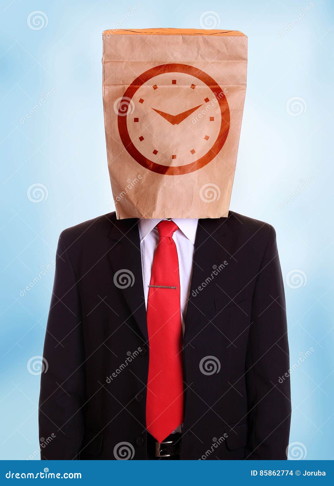 Clock man stock photo. Image of dressed, mask, anonymous - 85862774