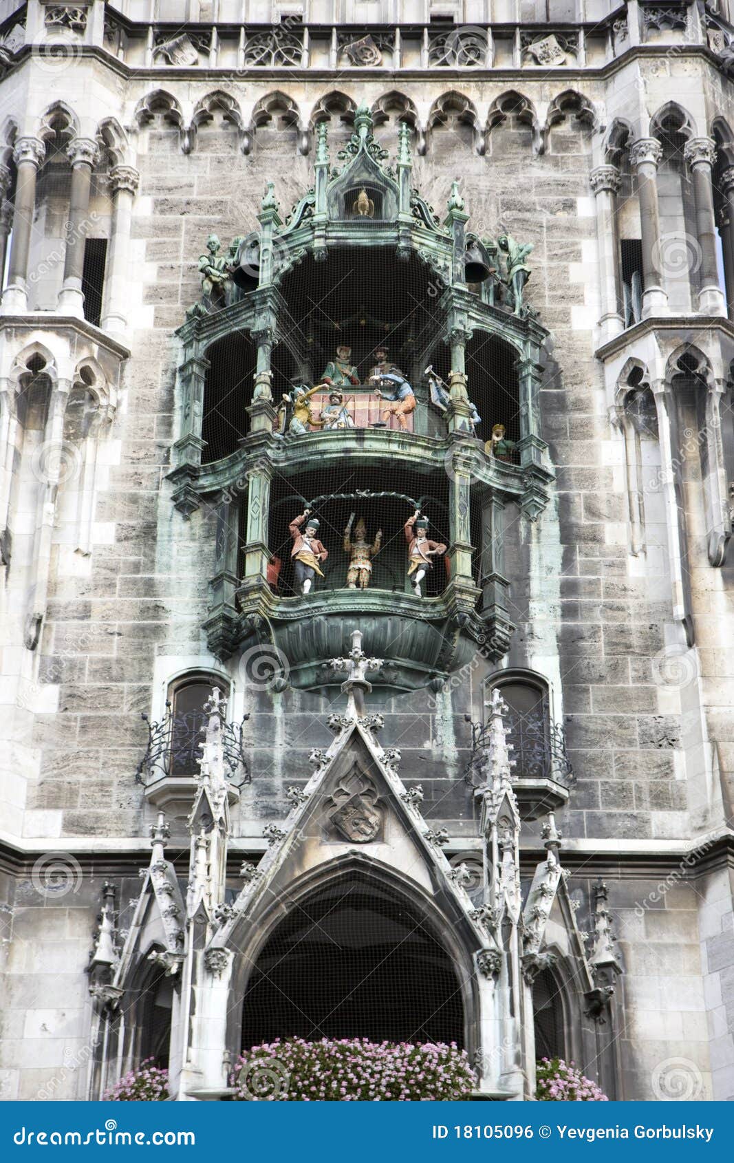 Clock At Marienplatz In Munich Stock Photo - Image of munchen, history ...