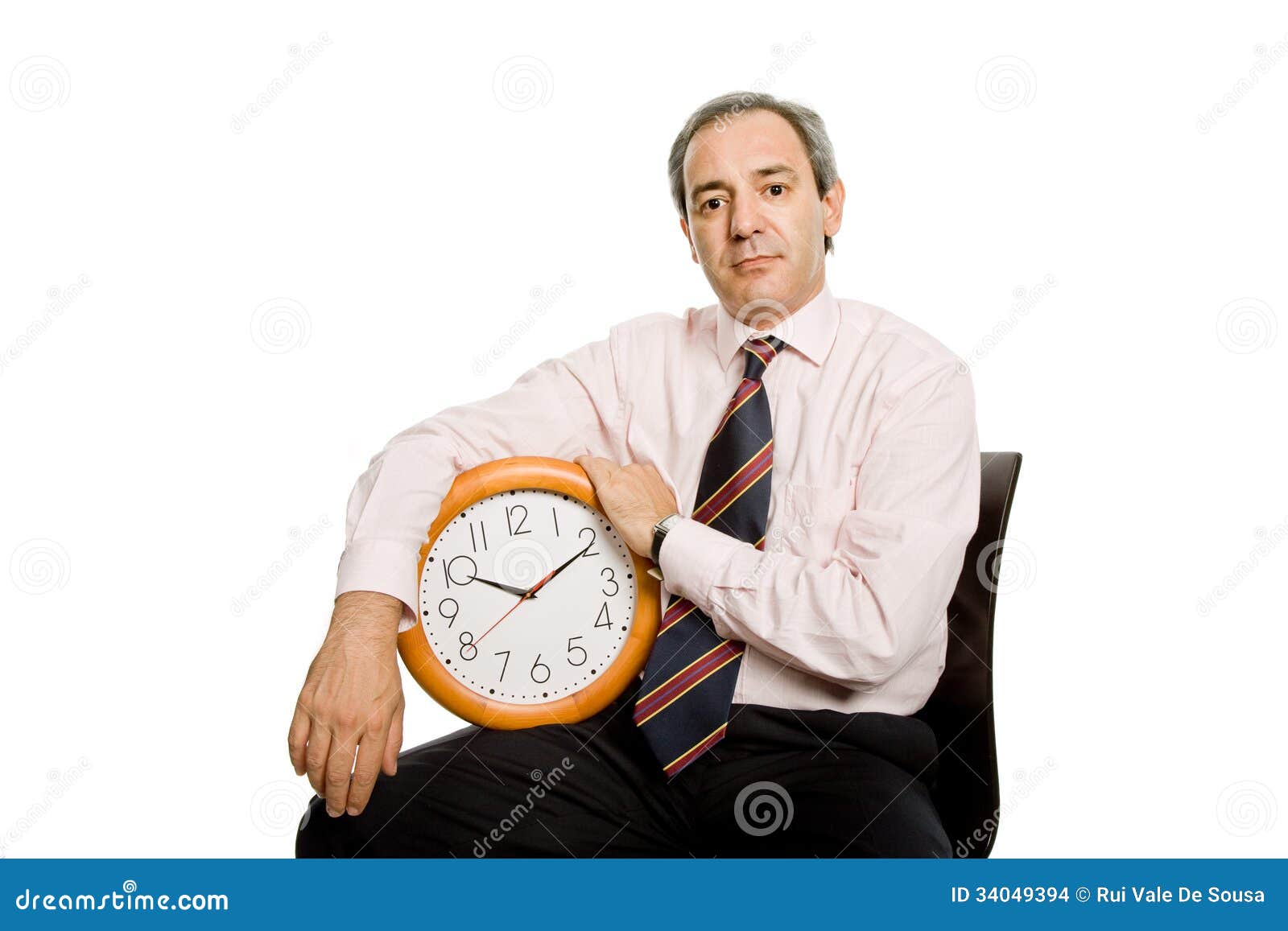 Clock stock photo. Image of portrait, date, early, isolated - 34049394