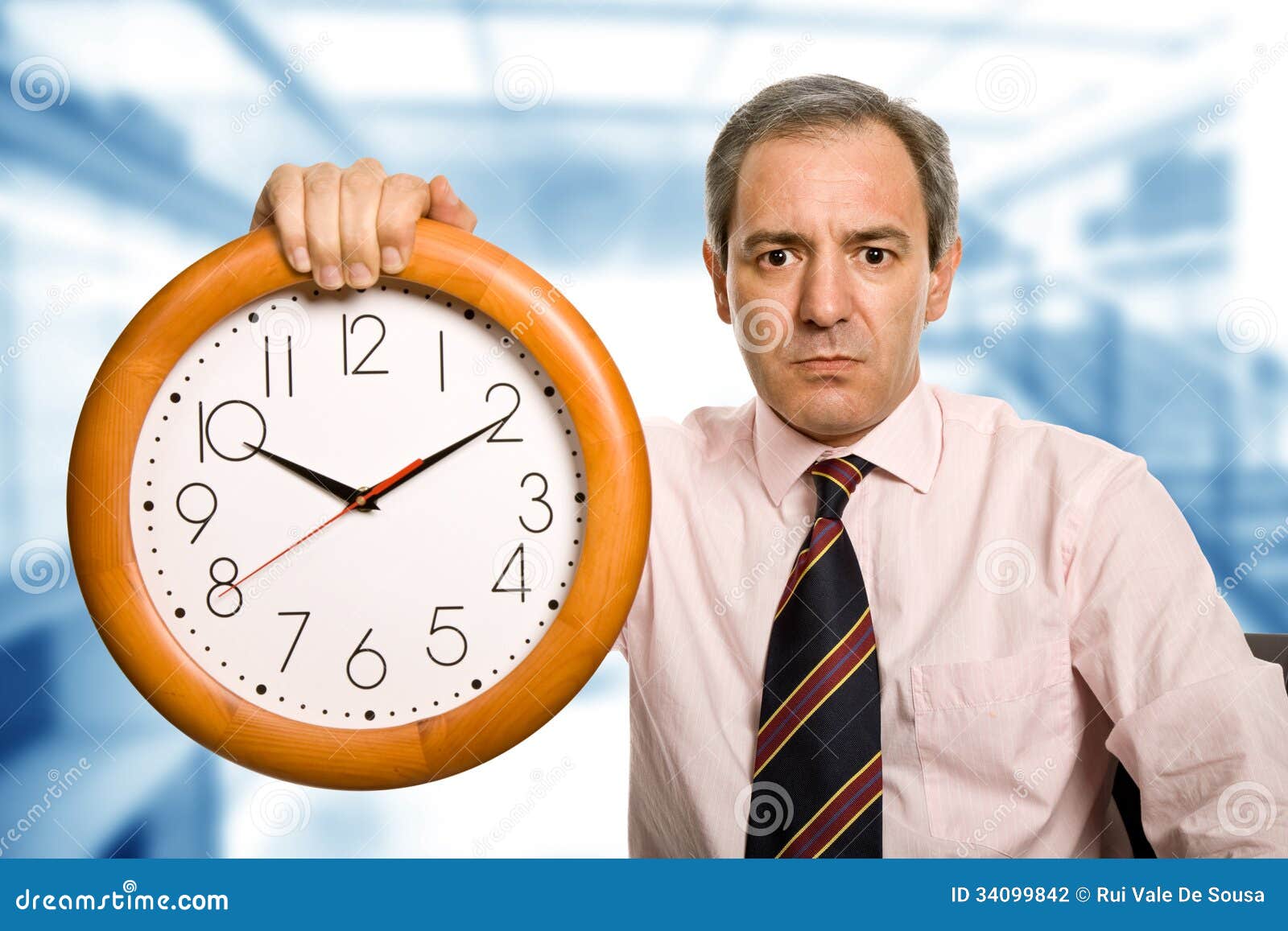 Clock stock photo. Image of hold, corporate, office, ready - 34099842