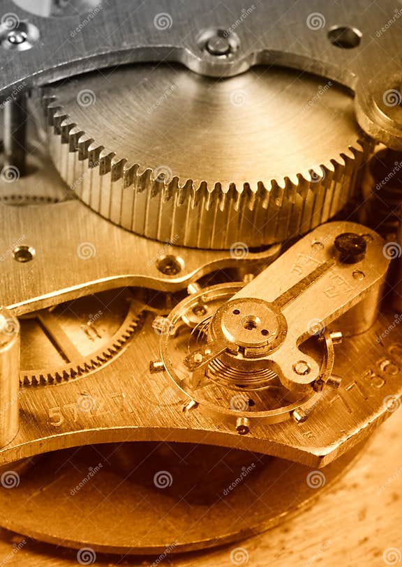 Clock mechanism stock image. Image of ancient, metal - 19909905