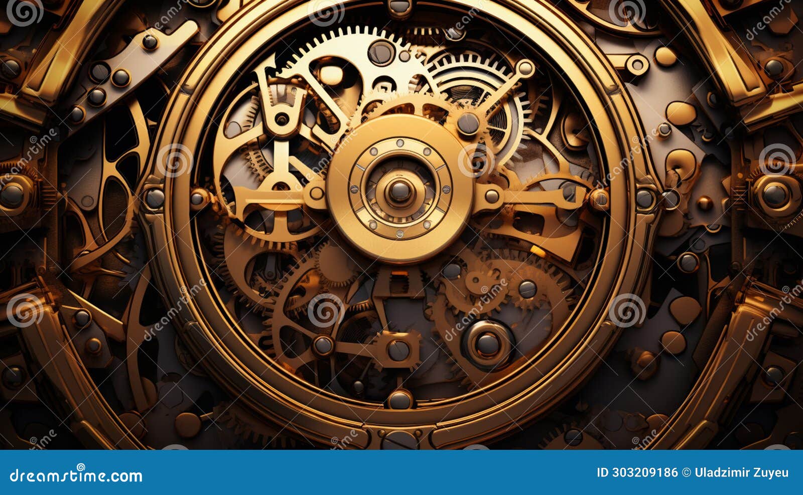 Clock mechanism background stock illustration. Illustration of ...