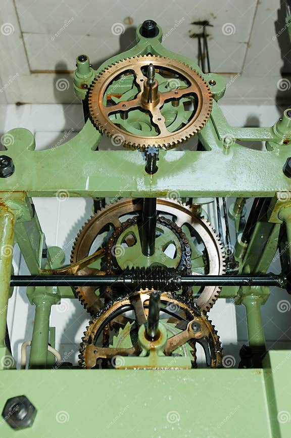 Clock Mechanism of Bell Tower Stock Image - Image of clock, switzerland ...