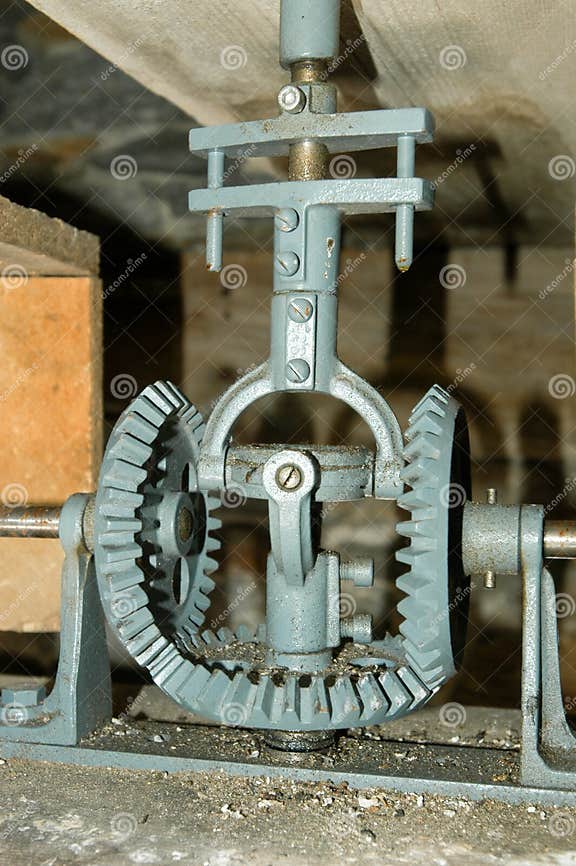 Clock Mechanism of Bell Tower Stock Image - Image of schilling, tower ...