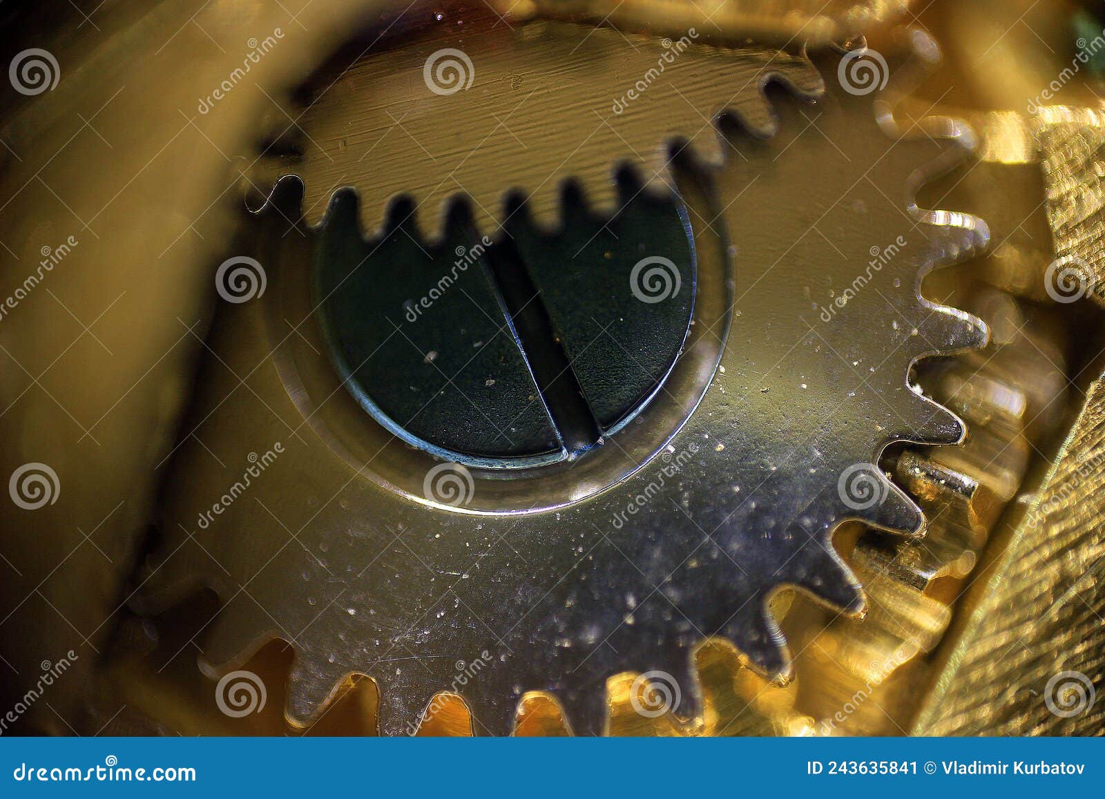 Clock Mechanism Close-up Inside the Clock Stock Image - Image of macro ...