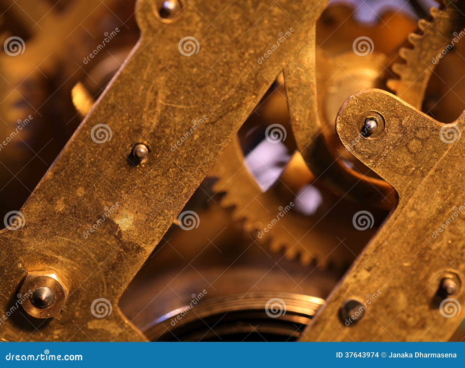 Clock mechanism stock photo. Image of automatic, machinery - 37643974