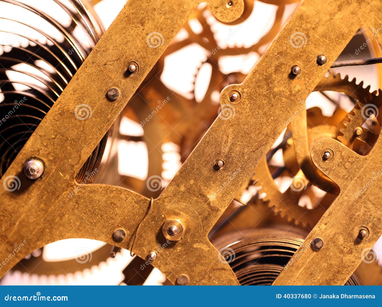 Clock mechanism stock photo. Image of industry, detail - 40337680