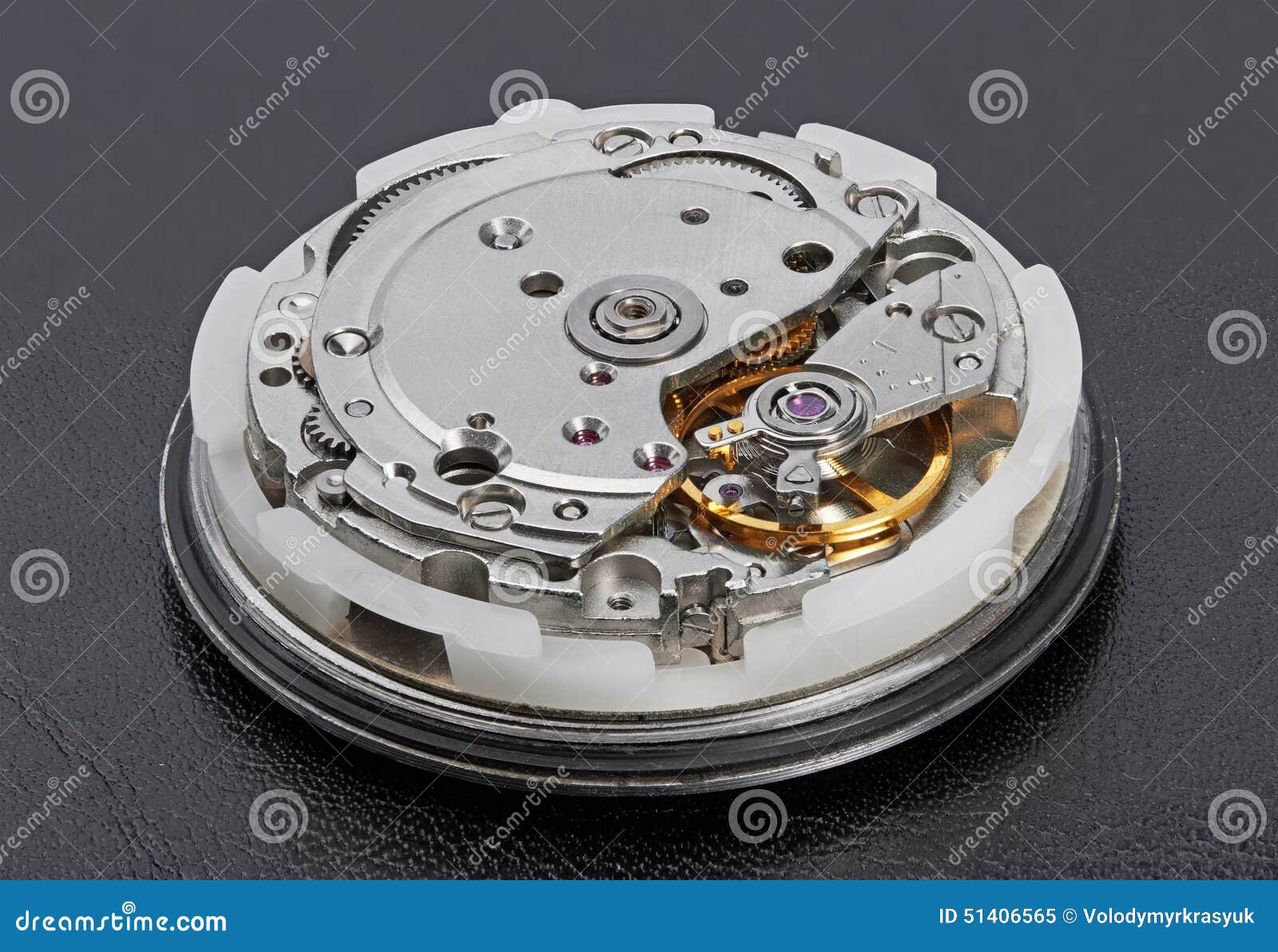 Clock mechanism with gears stock image. Image of minutes - 51406565