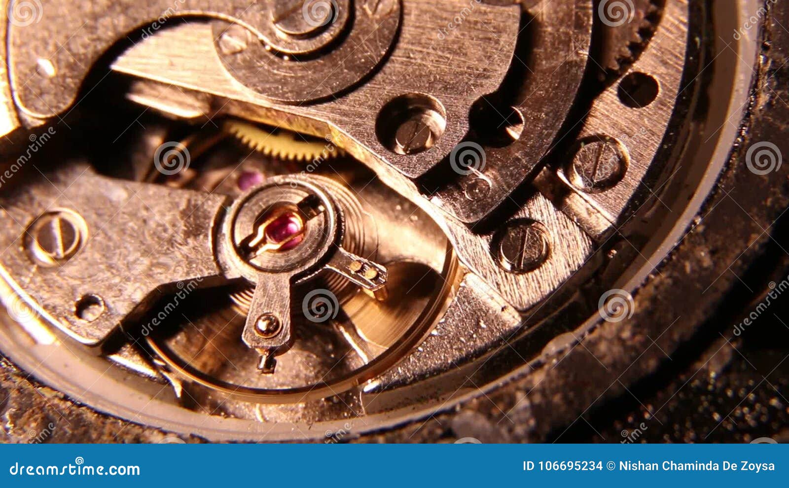 Clock Mechanism Internal stock footage. Video of macro - 106695234