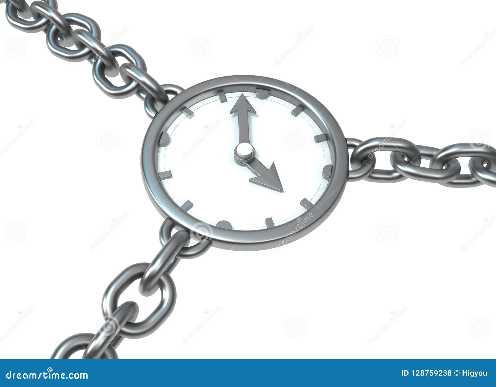 Clock Metal Chains stock illustration. Illustration of duration - 128759238