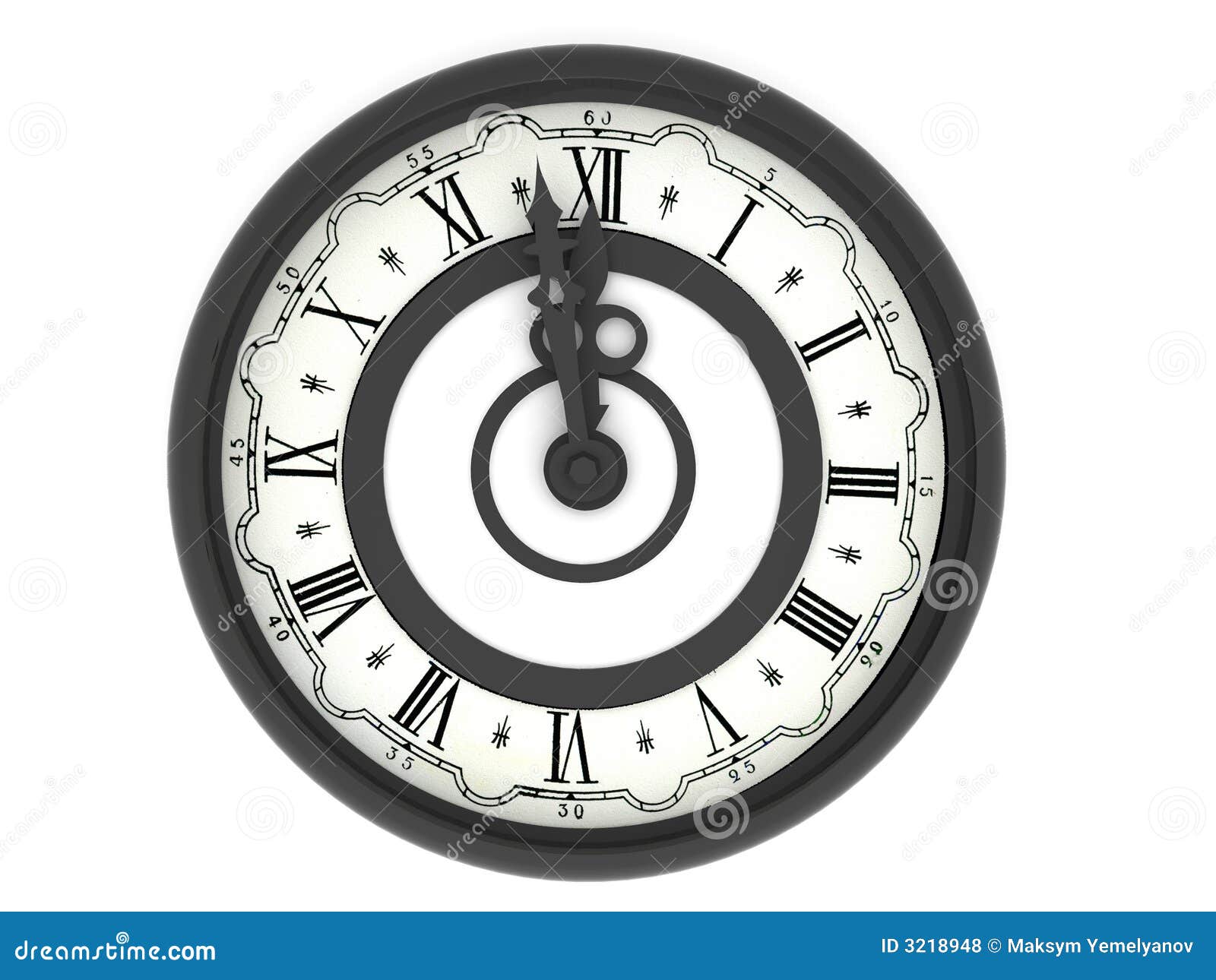 Clock. Midnight stock illustration. Illustration of timer - 3218948