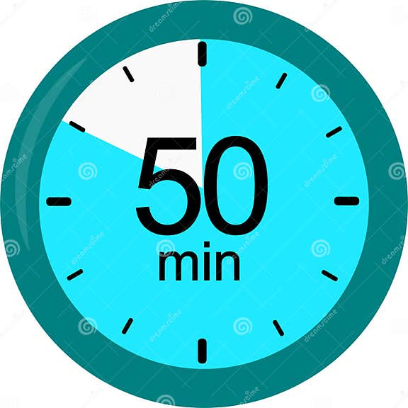 Clock. 50 minutes stock vector. Illustration of drawing - 282549467