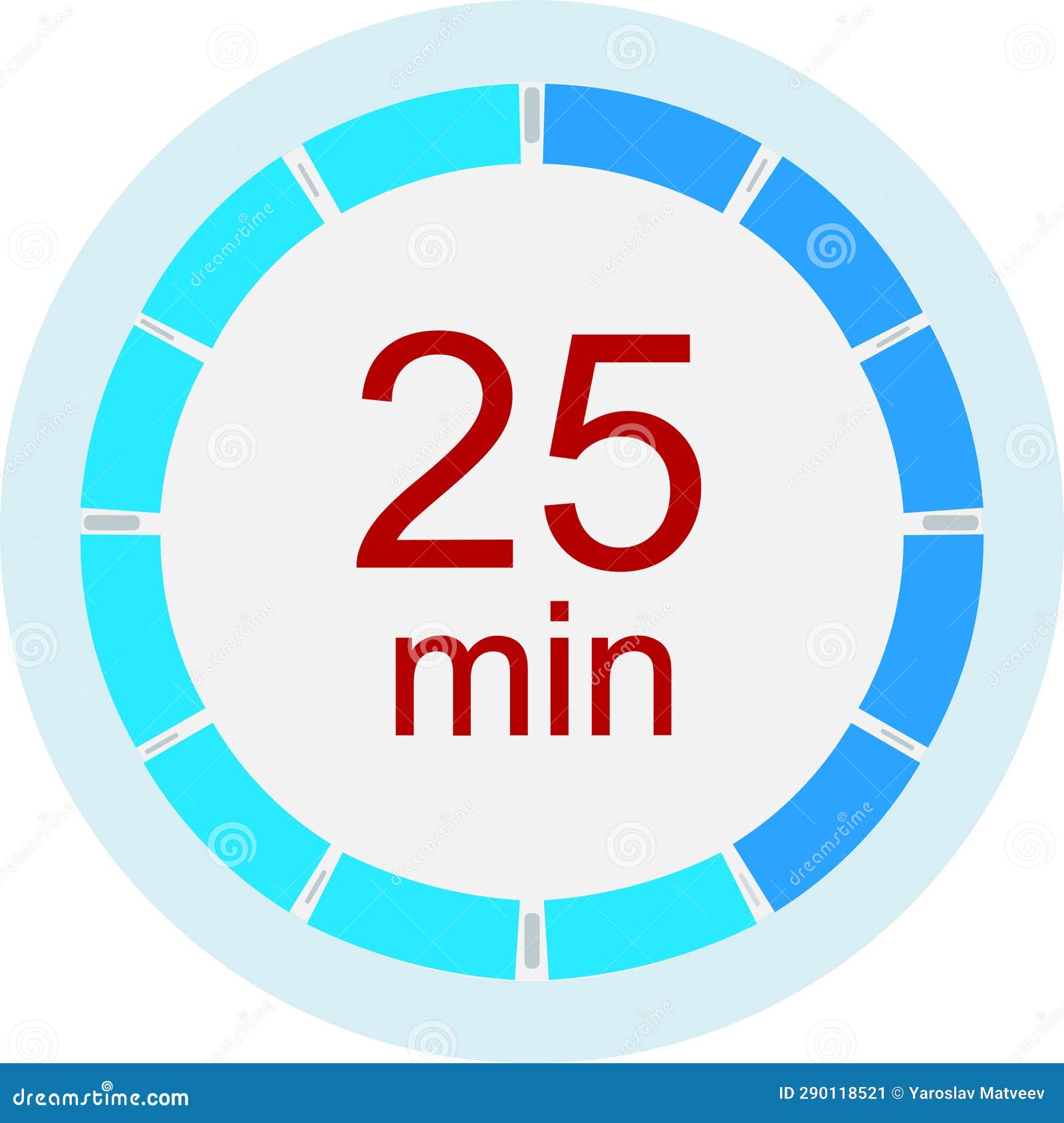 Clock. 25 minutes stock vector. Illustration of vector - 290118521
