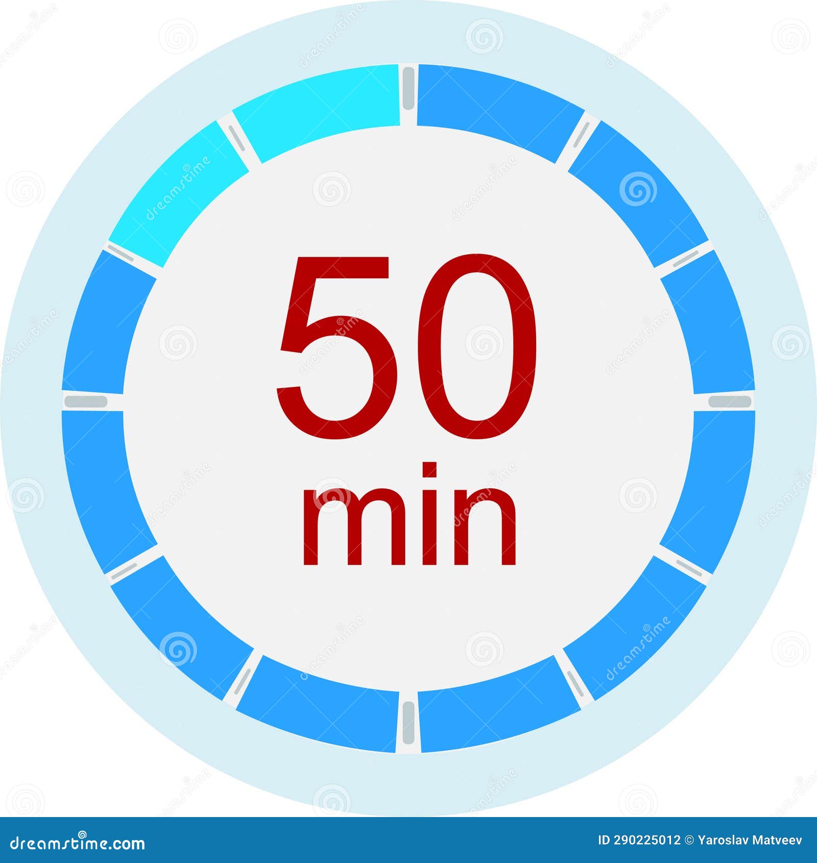 Clock. 50 minutes stock vector. Illustration of wheel - 290225012