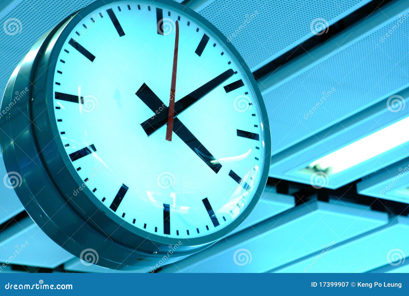 Clock in modern interior stock image. Image of architecture - 17399907
