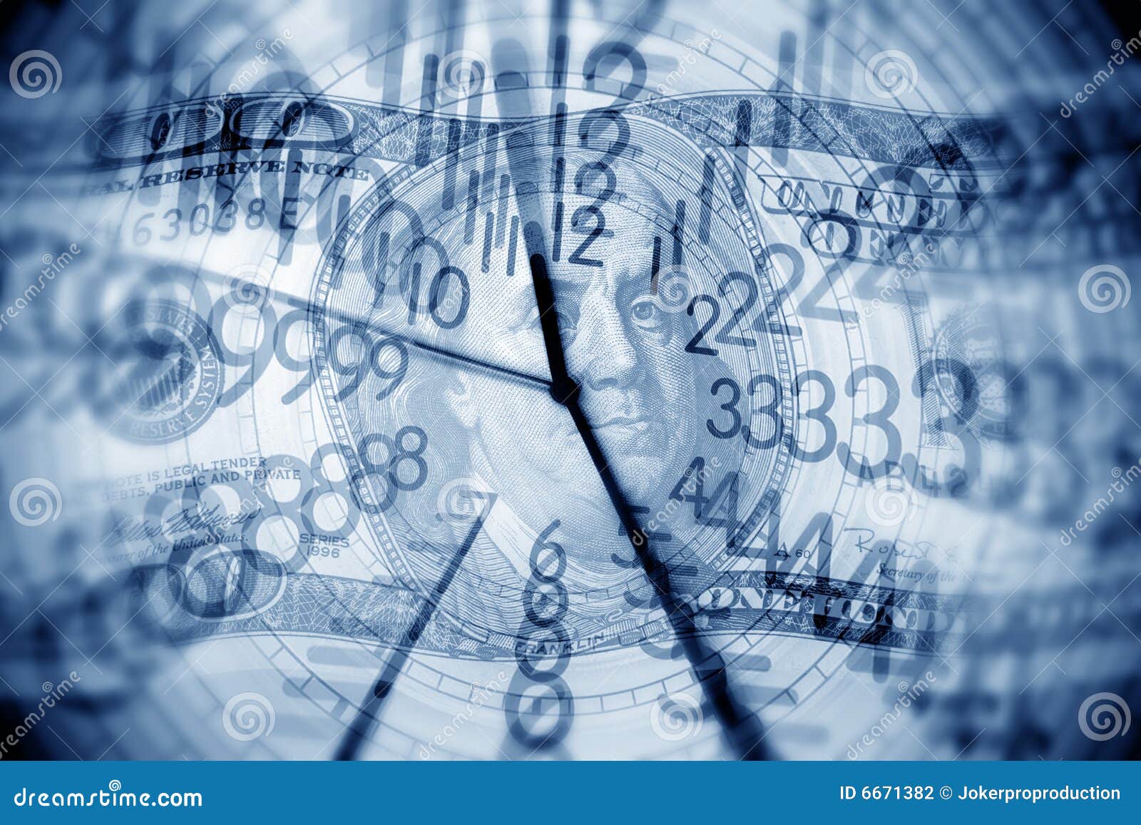 Clock and money stock photo. Image of digitally, clock - 6671382