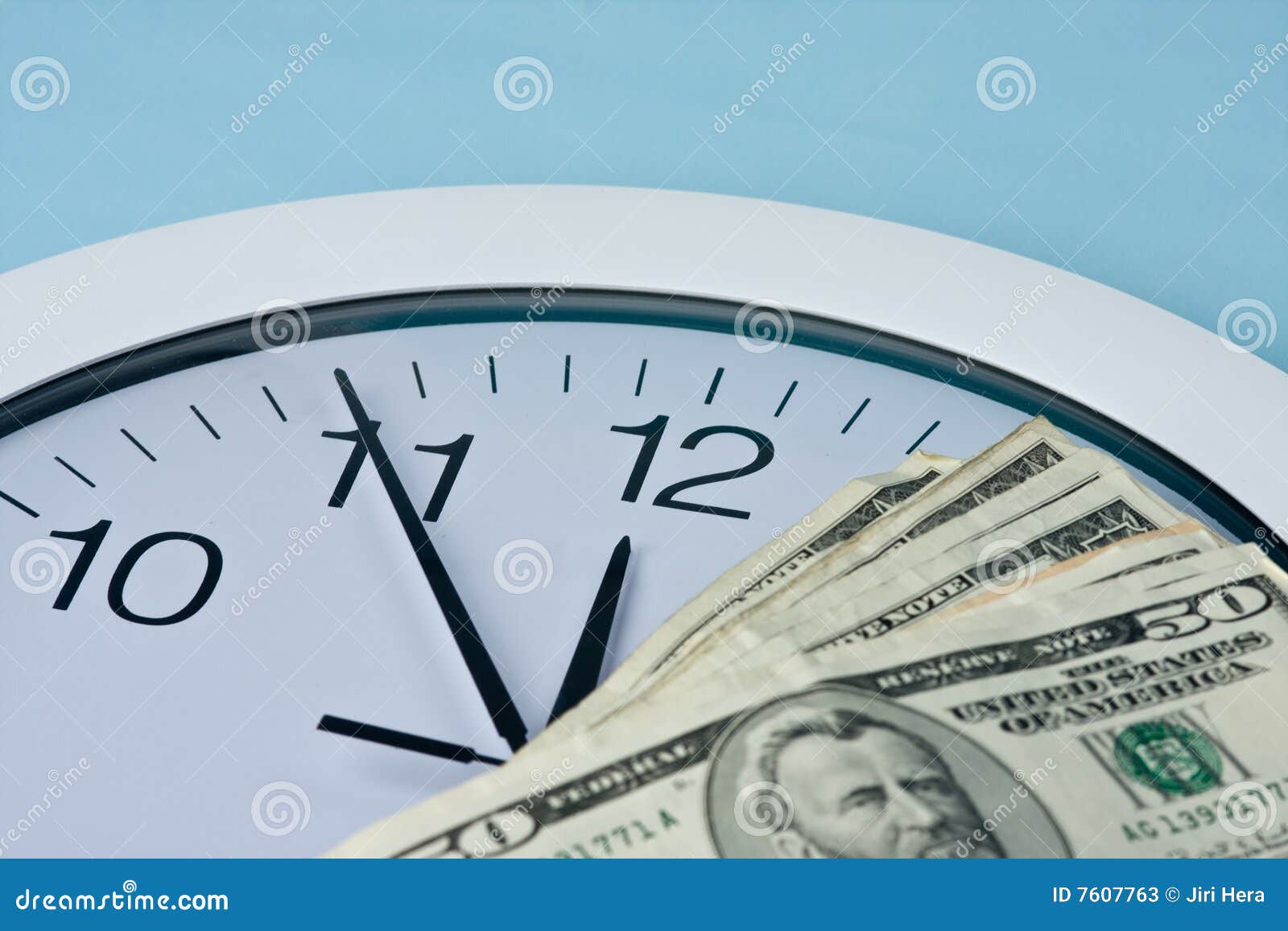 Clock and money stock image. Image of measurement, office - 7607763