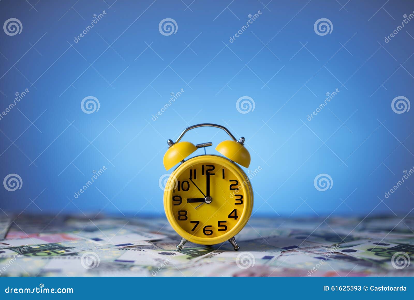 Clock and money stock image. Image of euro, background - 61625593