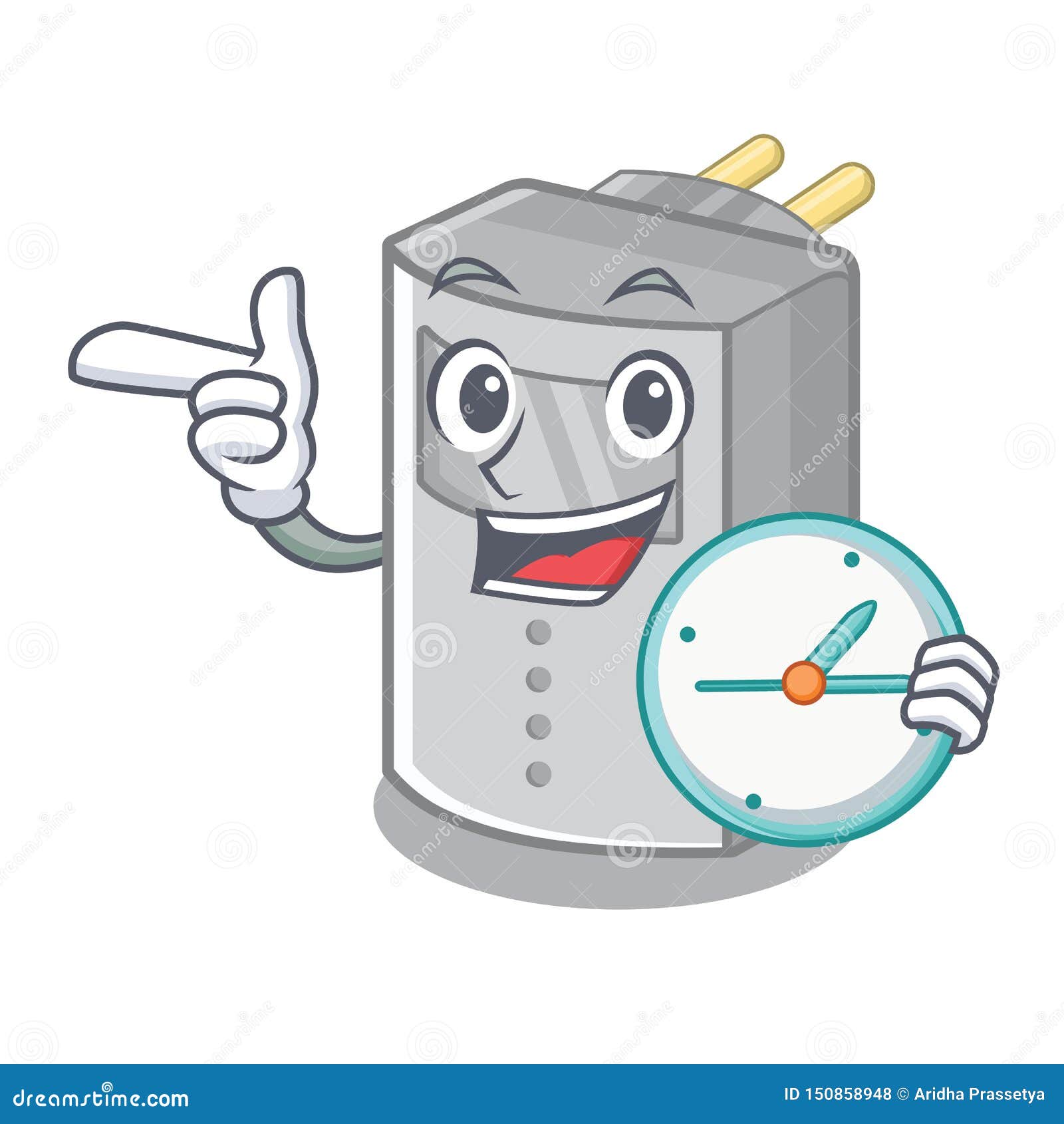 With Clock Motion Sensor in the Cartoon Shape Stock Vector ...