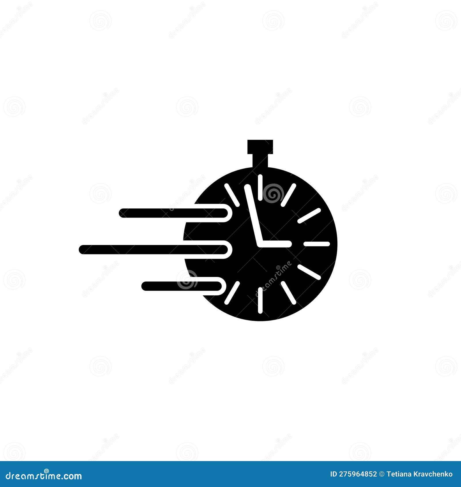 Clock Movement Icon. Time Clock. Fast Delivery Concept. Deadline ...