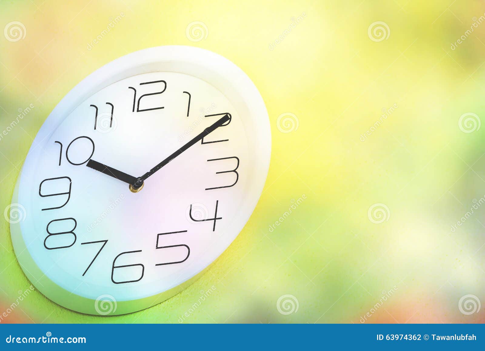 Clock and Nature Blurred Abstract Background. Stock Photo - Image of ...