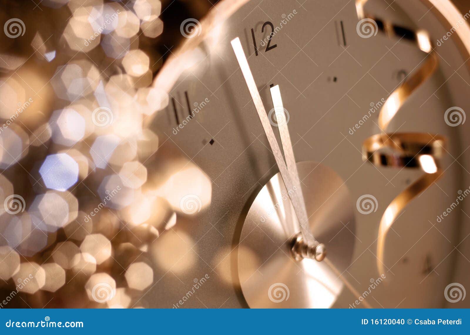 Clock on new year s eve stock photo. Image of numbers - 16120040