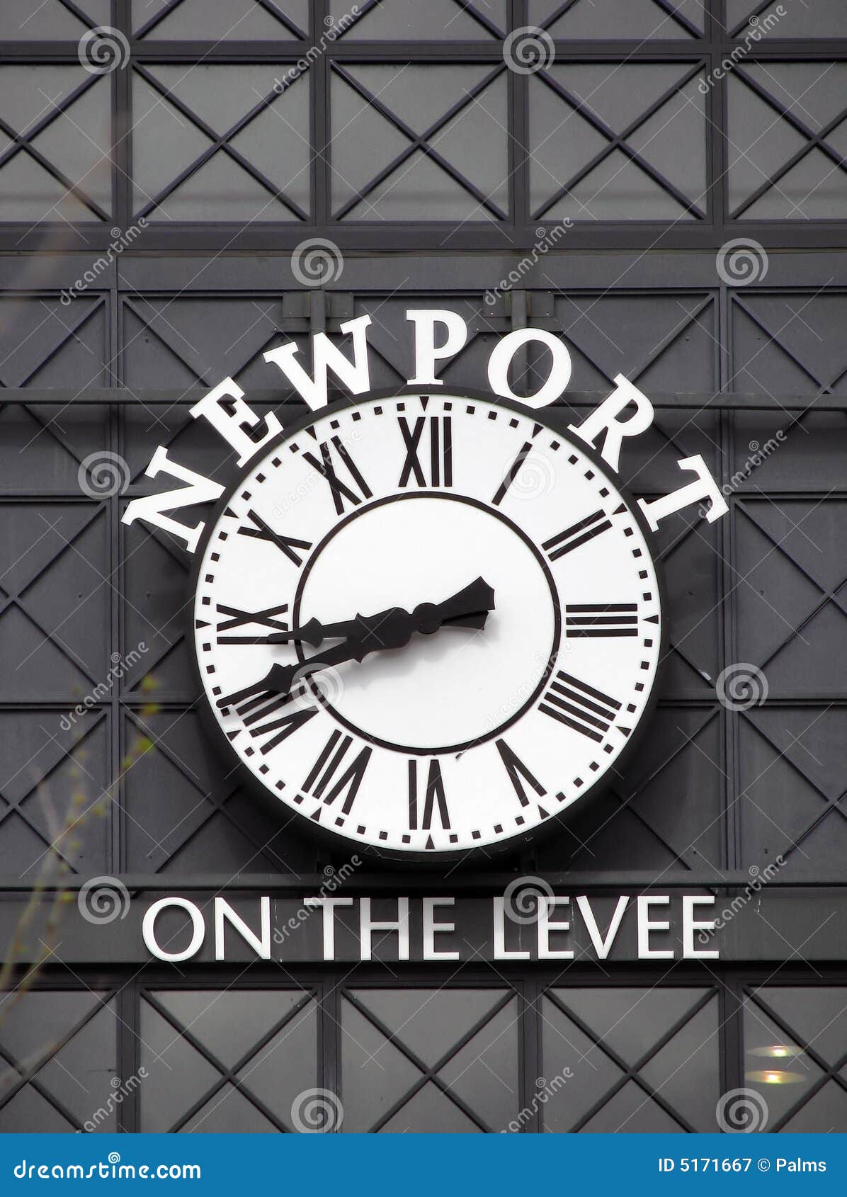 Clock at Newport stock image. Image of outside, levee - 5171667