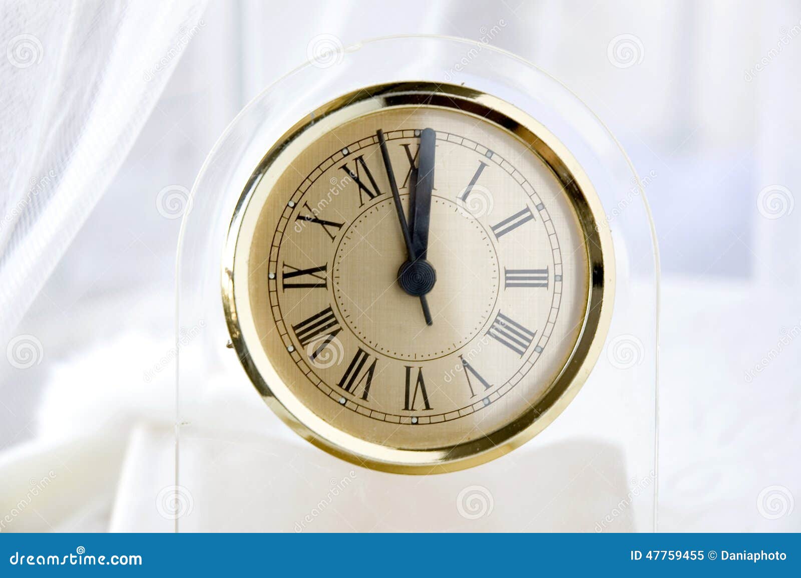 Clock at noon stock image. Image of oclock, time, vintage - 47759455