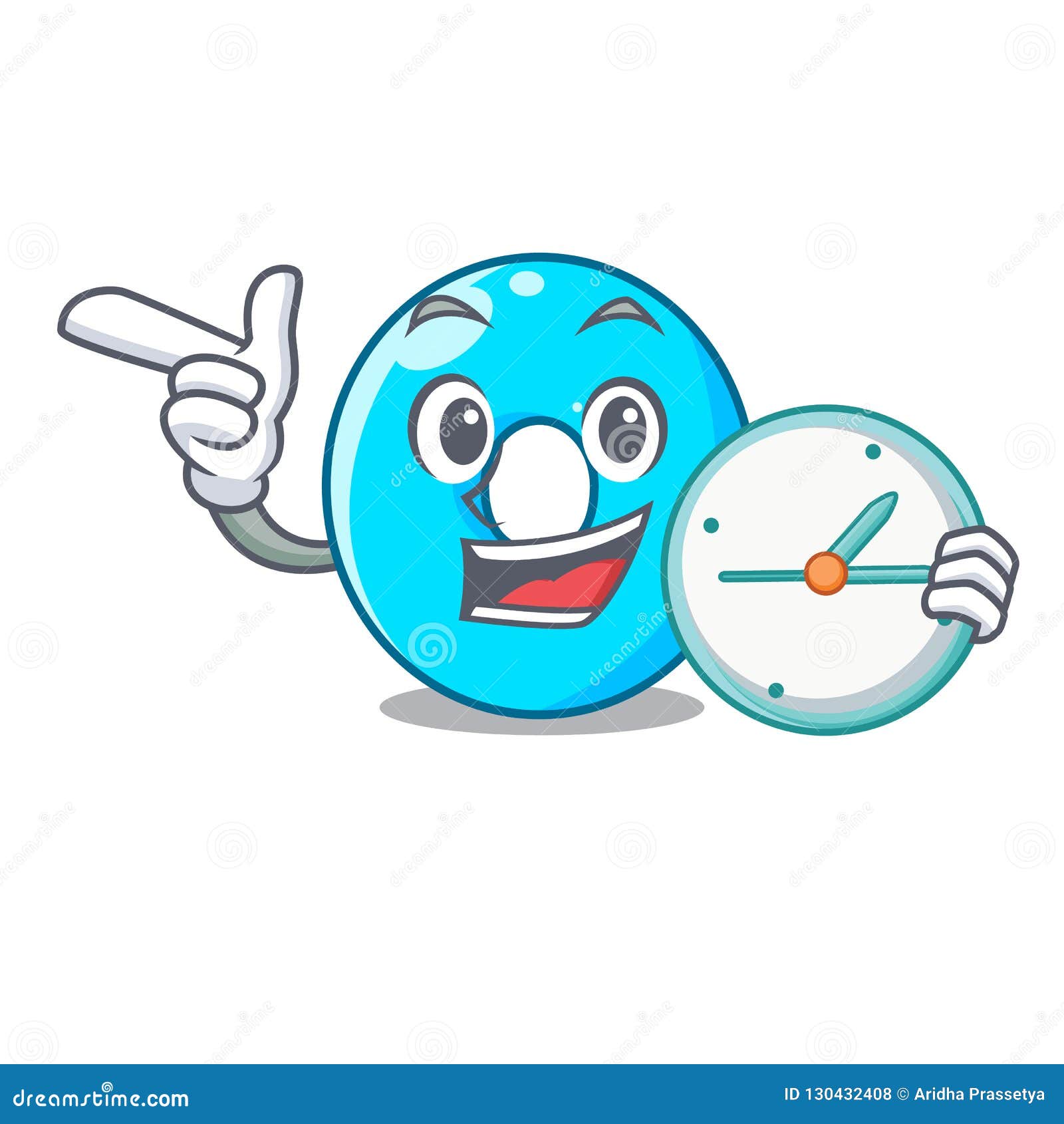 With Clock the Number Zero on a Cartoon Stock Vector - Illustration of ...