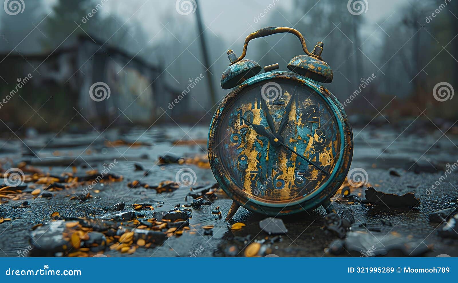 Clock Numbers Scattered on the Ground Stock Illustration - Illustration ...