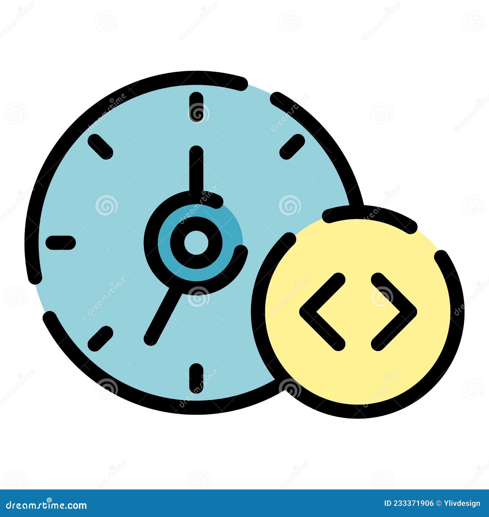 Clock Operating System Icon Color Outline Vector Stock Vector ... Clock Operating System Icon Color Outline Vector Stock Vector ...