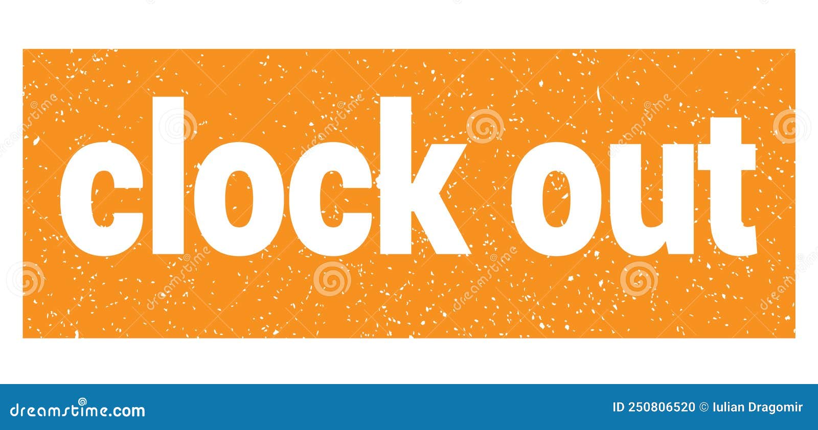 Clock Out Text Written on Orange Stamp Sign Stock Illustration ...