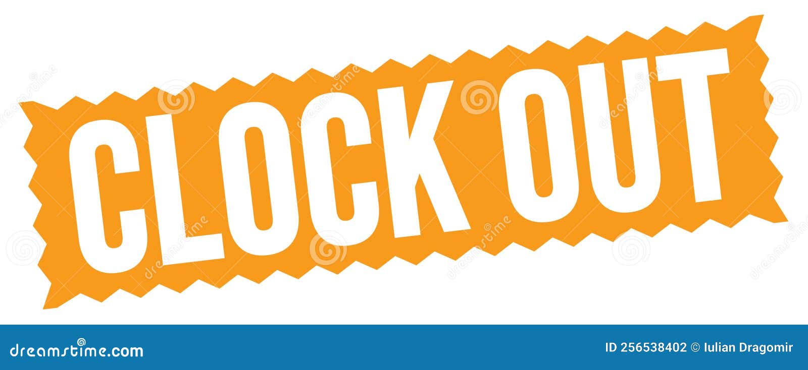 CLOCK OUT Text Written on Orange Stamp Sign Stock Illustration ...