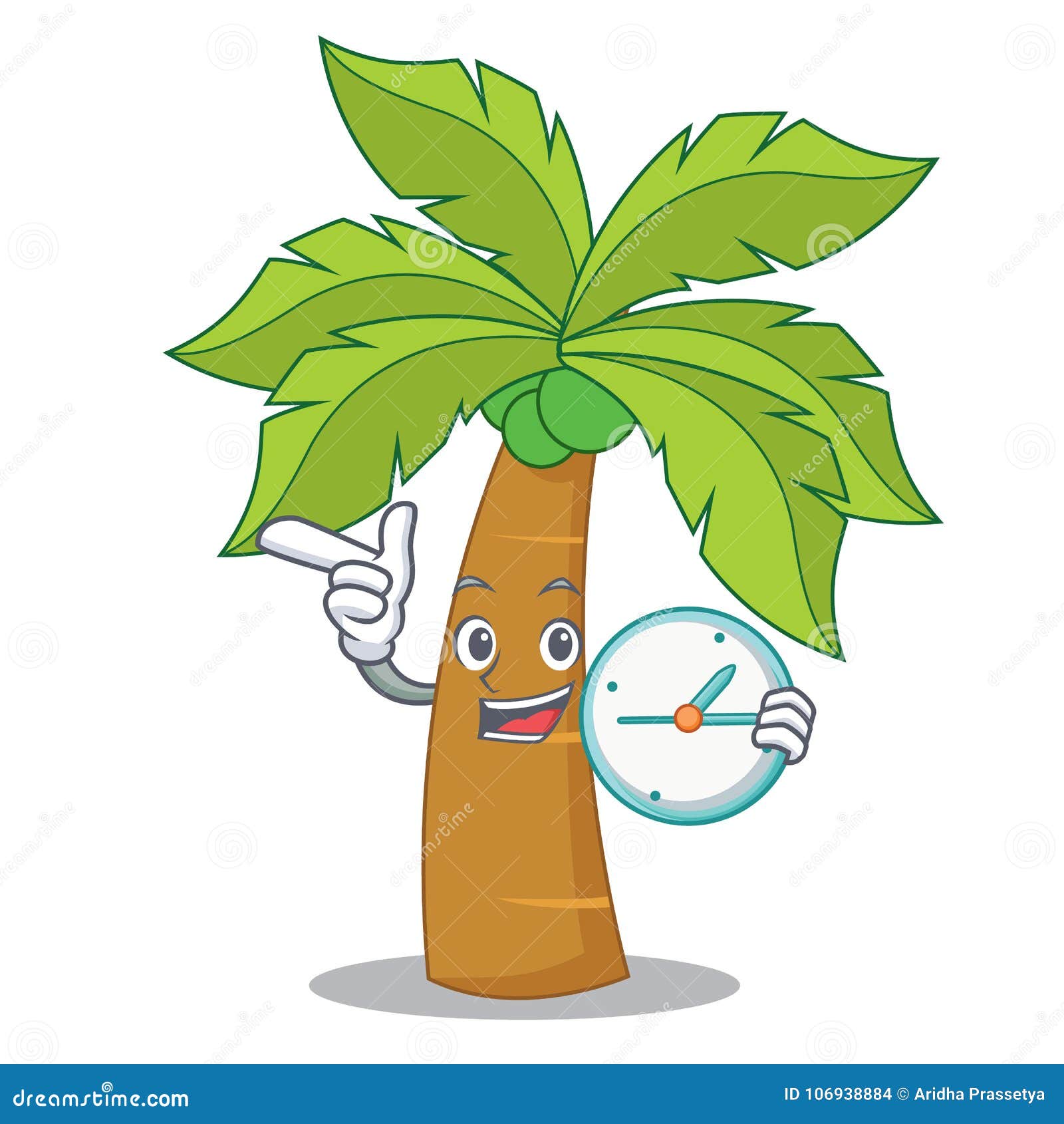 Clock Palm Tree Stock Illustrations – 338 Clock Palm Tree Stock ...